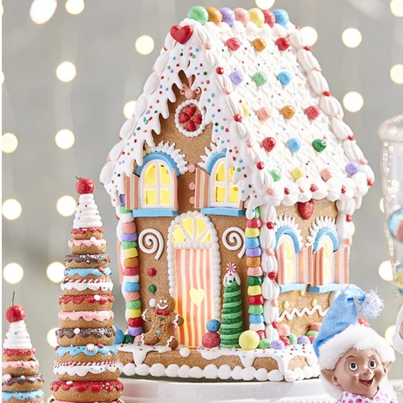 Raz Imports | Holiday | Raz 4 Led Lighted Clay Gingerbread House | Poshmark